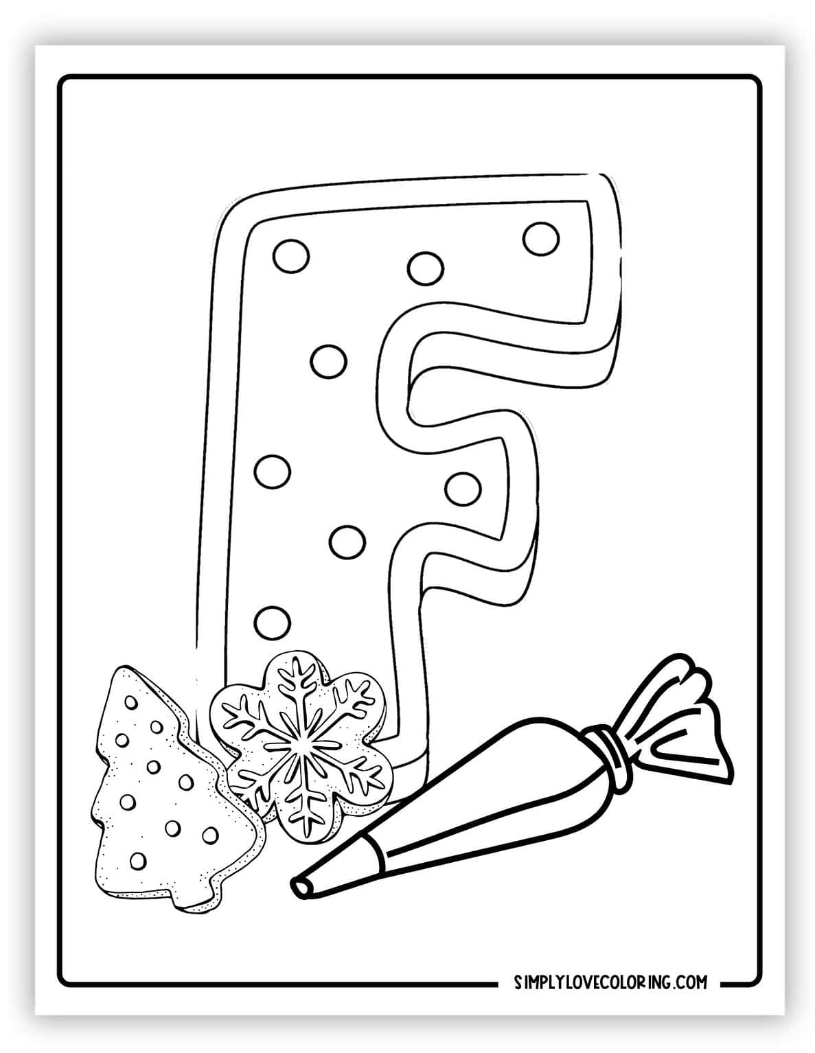 Christmas Cookie Alphabet Coloring Pages (Free PDF Printables) - Simply ...