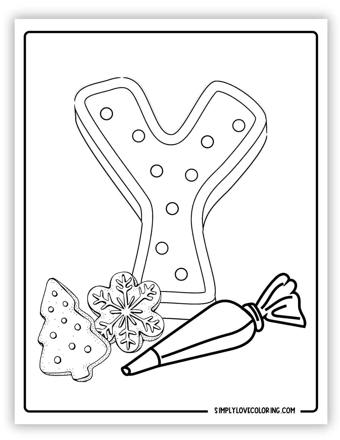 Christmas Cookie Alphabet Coloring Pages (Free PDF Printables) - Simply ...