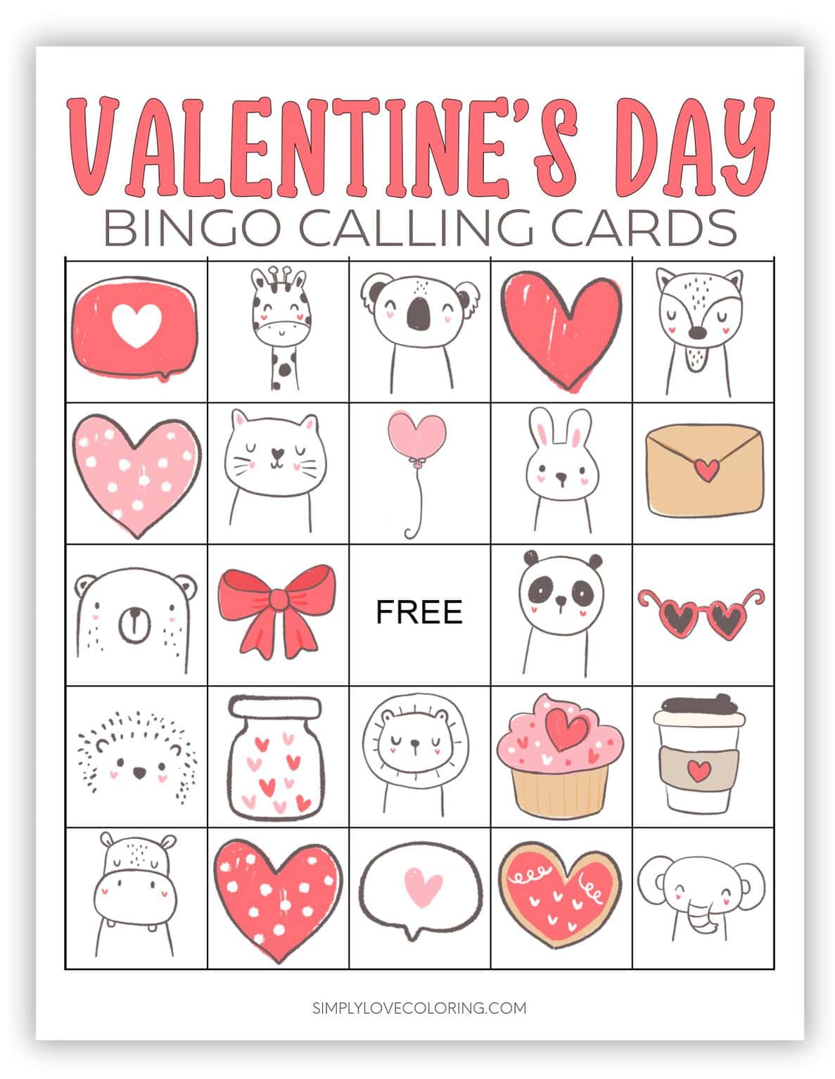 Printable Valentine Bingo Cards (Free PDF Printables) - Simply Love ...