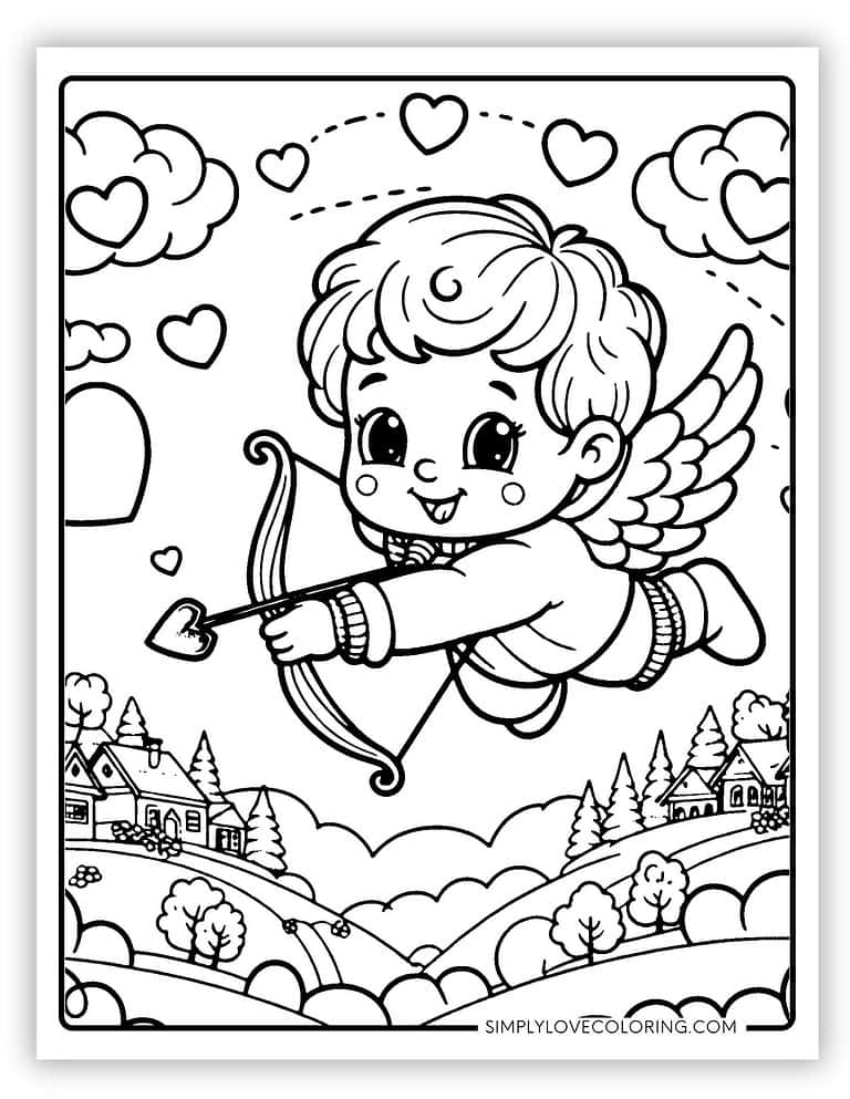 22 Cupid Coloring Pages (Free PDF Printables) - Simply Love Coloring