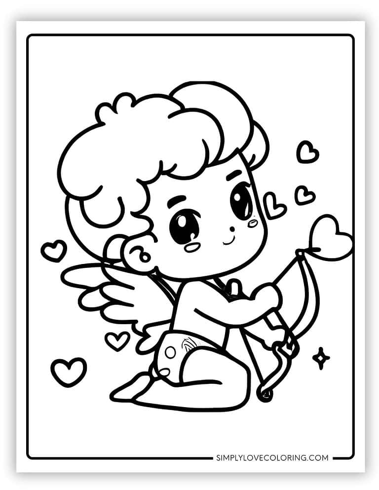 22 Cupid Coloring Pages (Free PDF Printables) - Simply Love Coloring