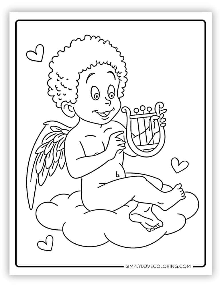 22 Cupid Coloring Pages (Free PDF Printables) - Simply Love Coloring