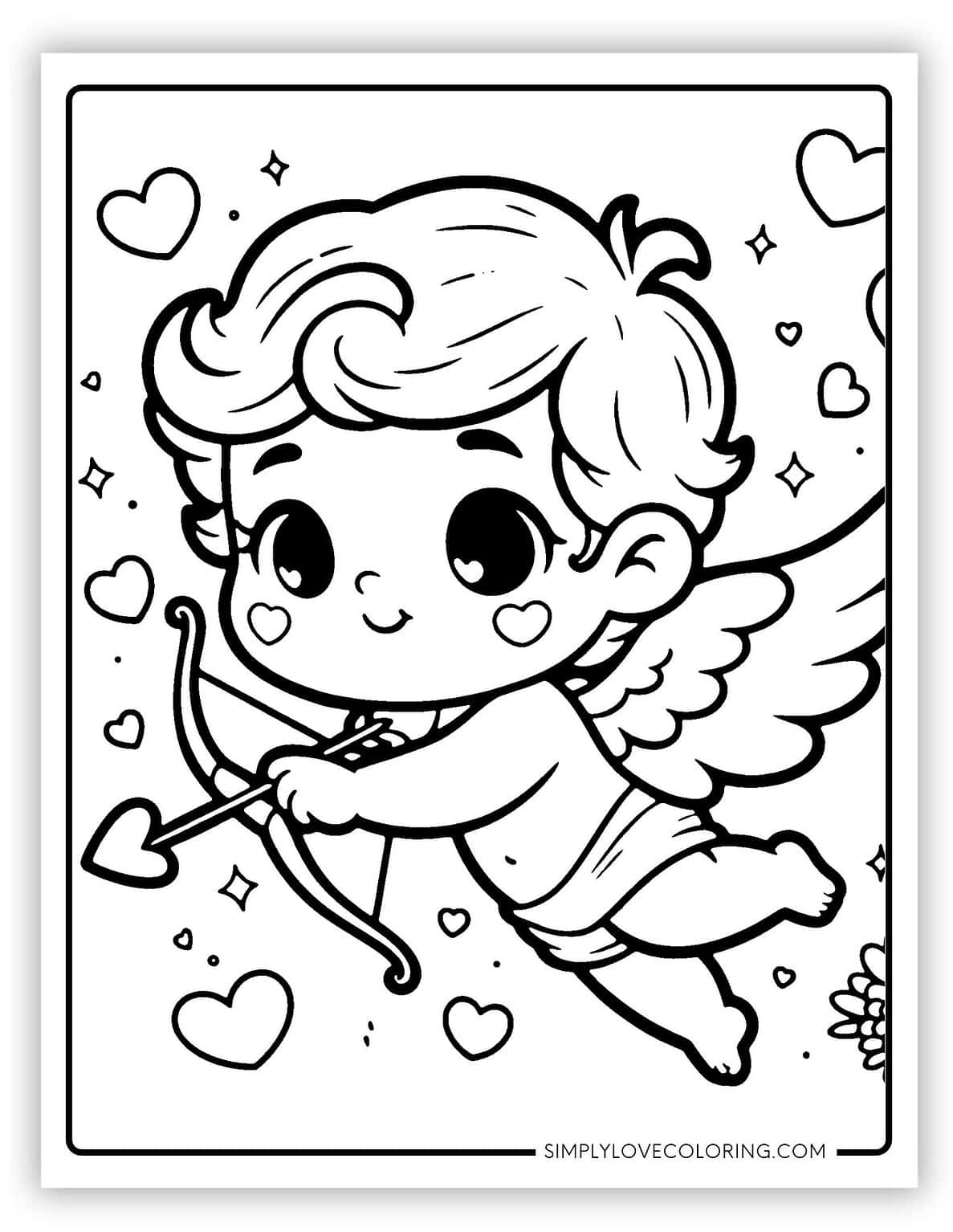 22 Cupid Coloring Pages (Free PDF Printables) - Simply Love Coloring