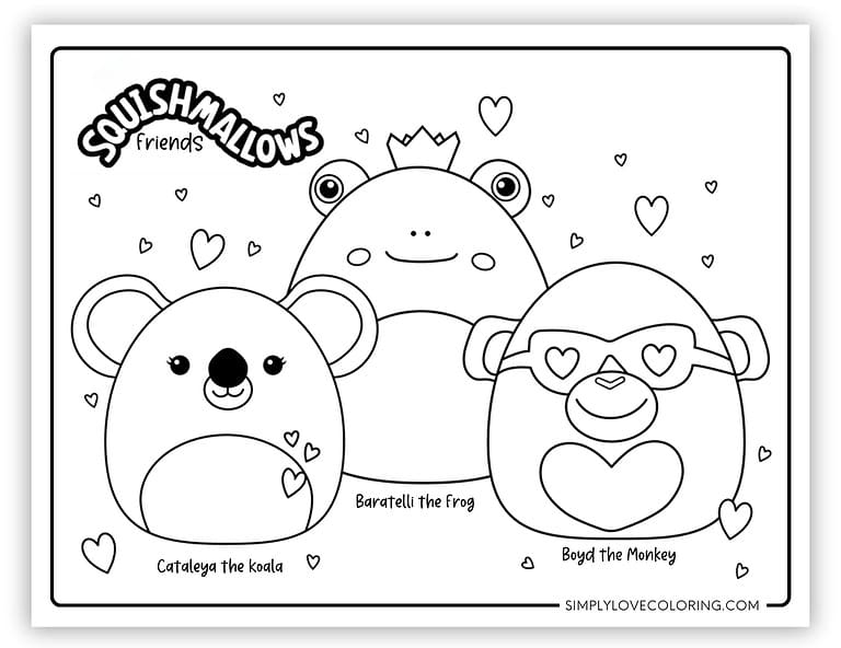 21 Squishmallow Friends Coloring Pages (Free PDF Printables) - Simply ...