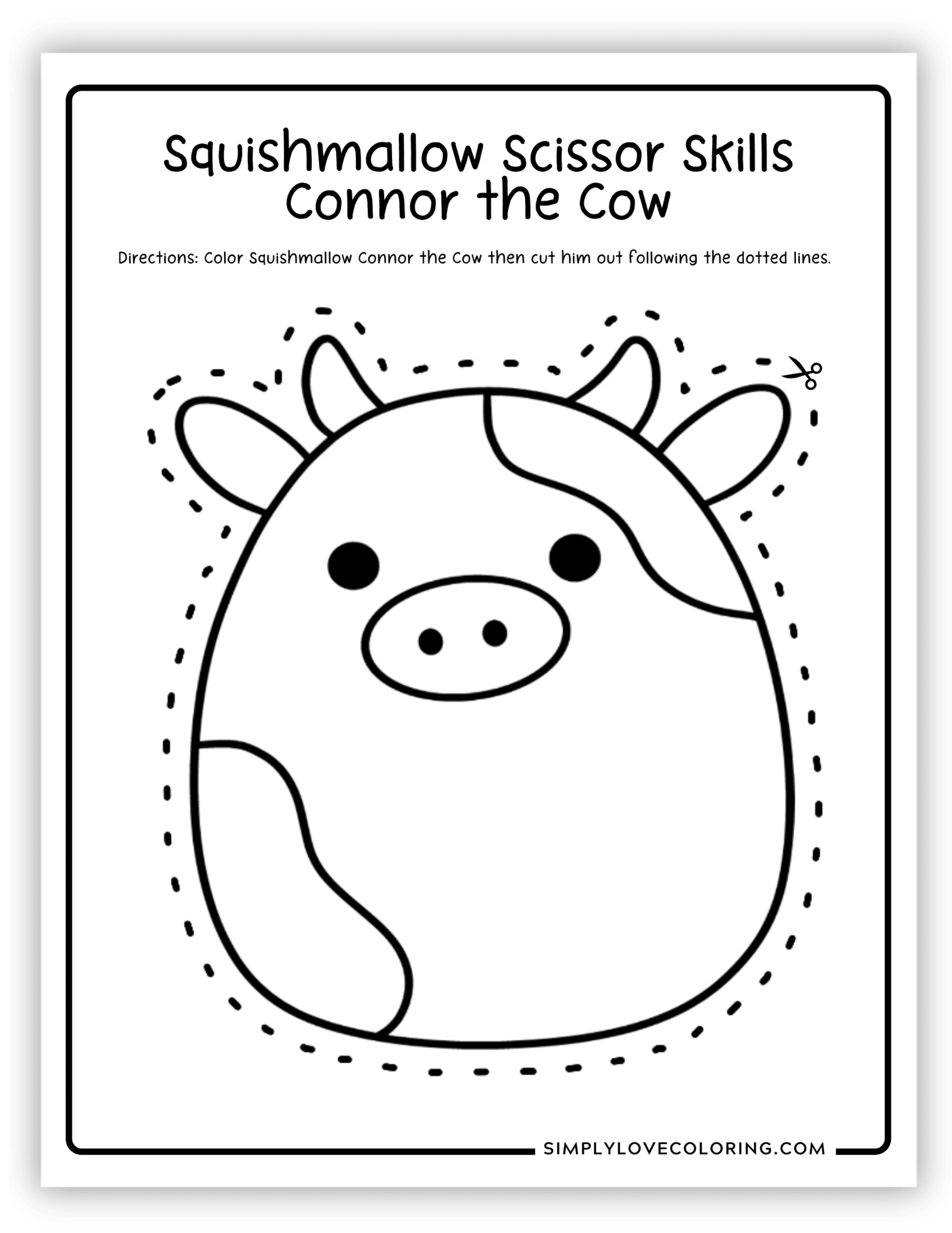 62 Fun Squishmallow Scissor Skills Activity Pages (Free PDF Printables ...