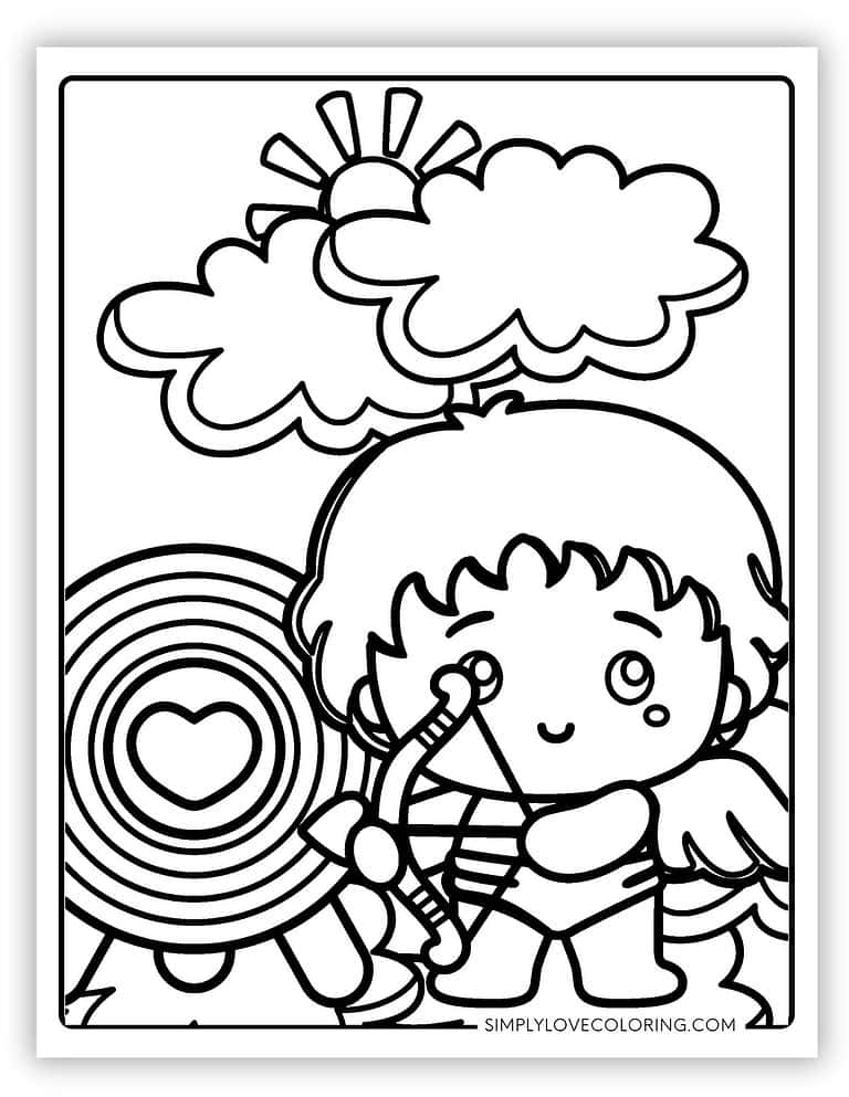 22 Cupid Coloring Pages (Free PDF Printables) - Simply Love Coloring