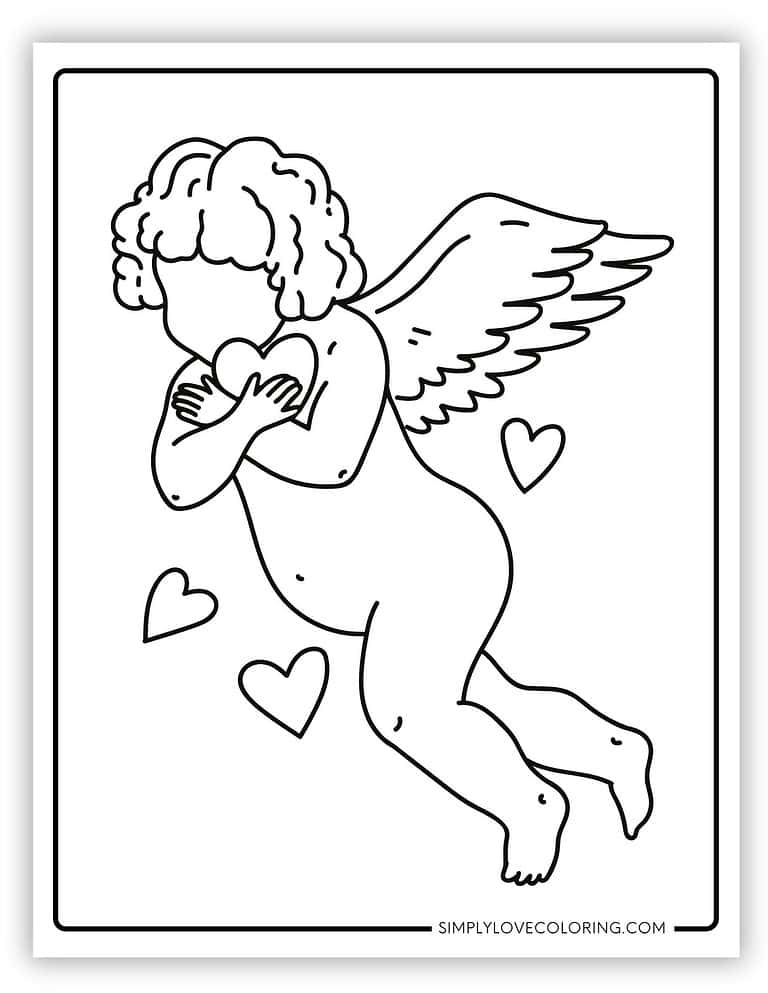 22 Cupid Coloring Pages (Free PDF Printables) - Simply Love Coloring