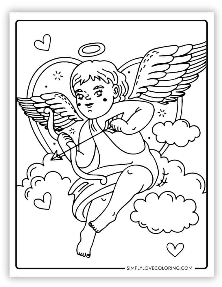 22 Cupid Coloring Pages (Free PDF Printables) - Simply Love Coloring