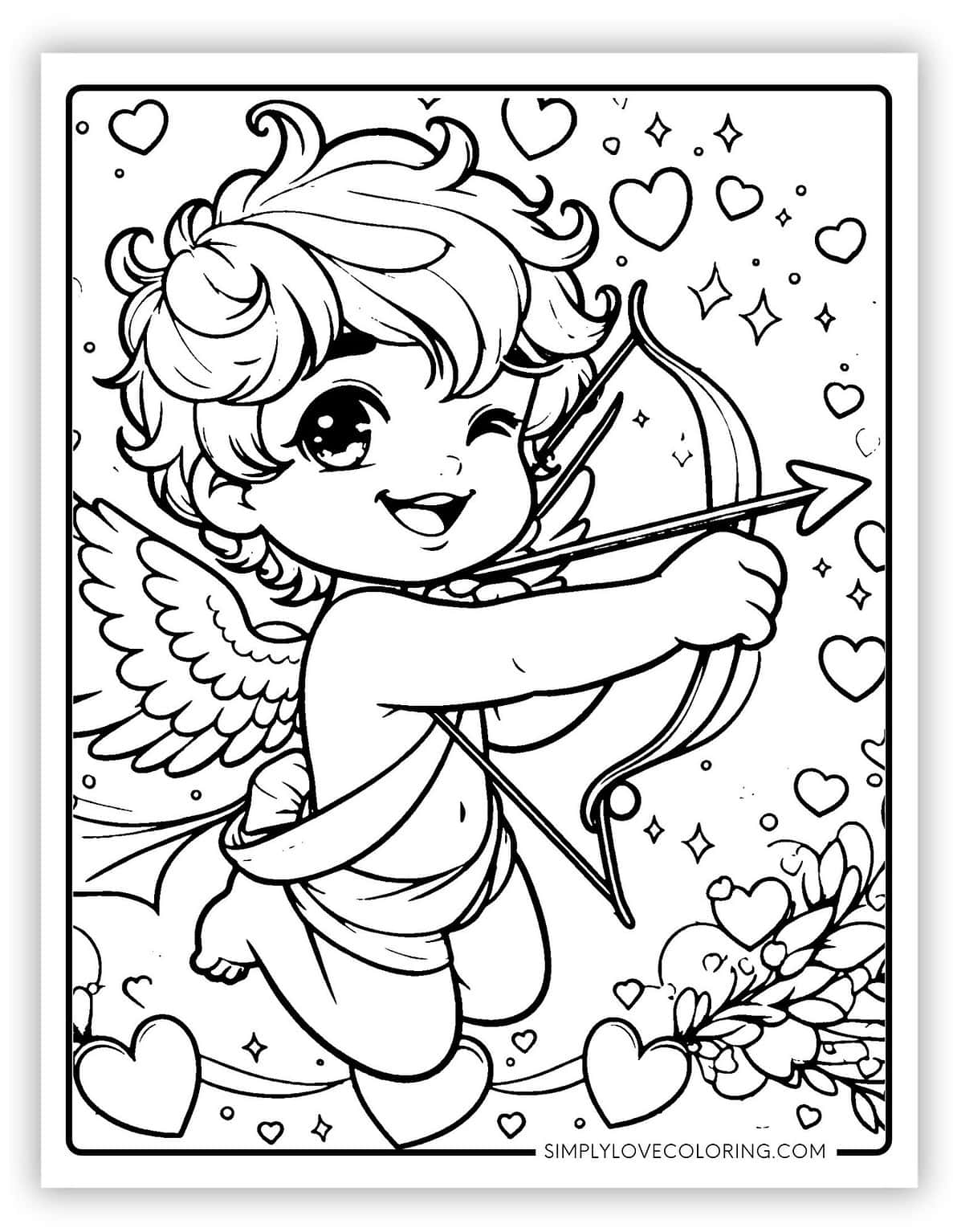 22 Cupid Coloring Pages (Free PDF Printables) - Simply Love Coloring