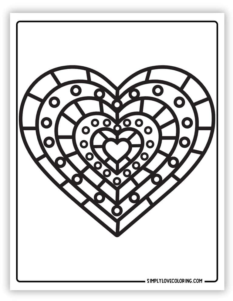 35 Heart Coloring Pages (Free PDF Printables) - Simply Love Coloring