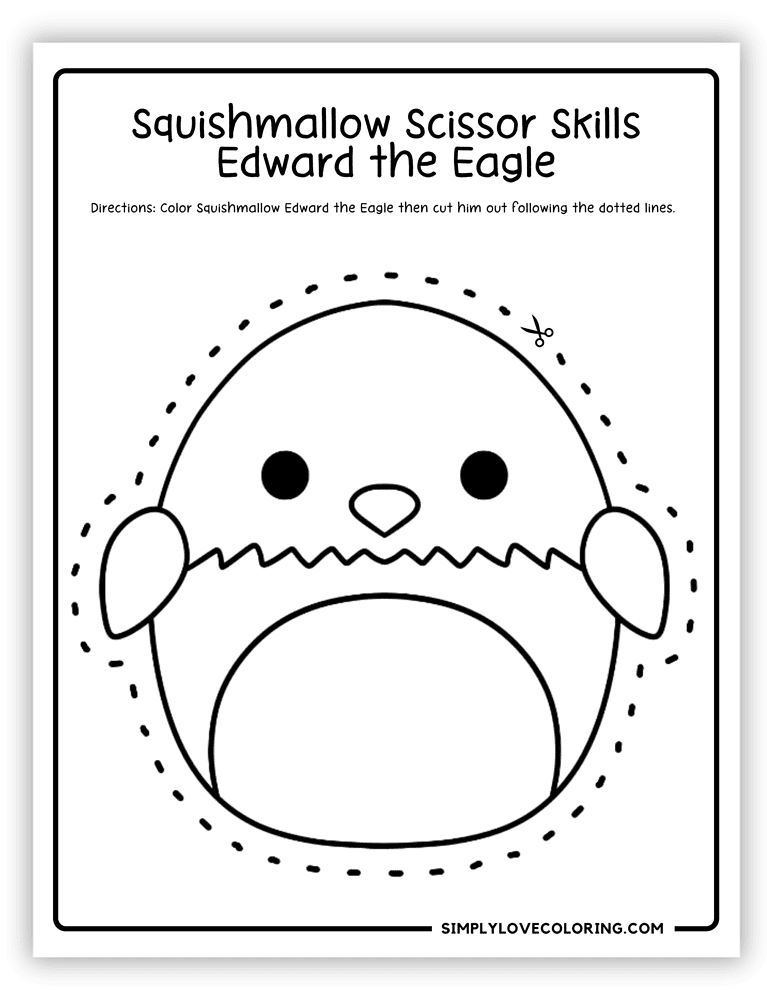 62 Fun Squishmallow Scissor Skills Activity Pages (Free PDF Printables ...