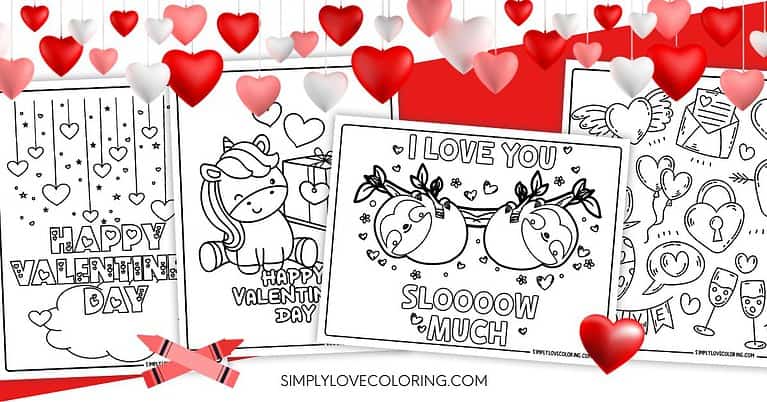32 Valentine's Day Coloring Pages (Free PDF Printables) - Simply Love ...