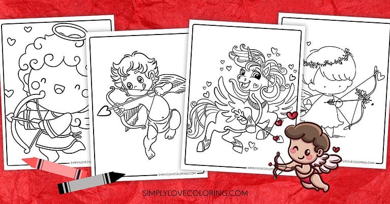 22 Cupid Coloring Pages (Free PDF Printables) - Simply Love Coloring