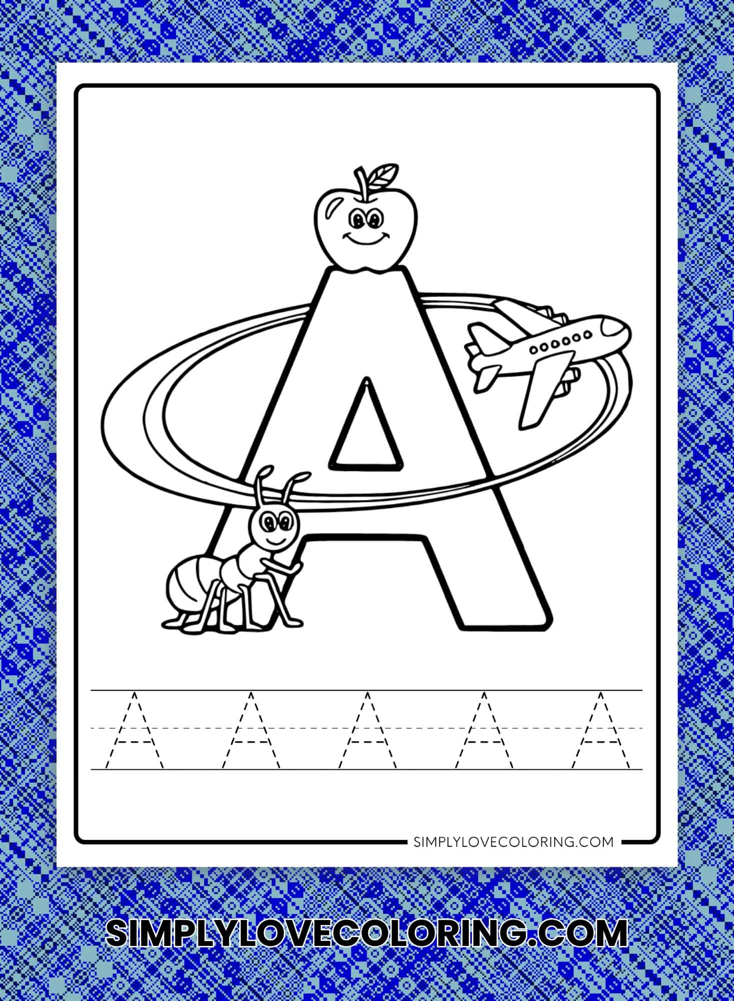 Alphabet Tracing Coloring Pages (Free PDF Printables) - Simply Love ...