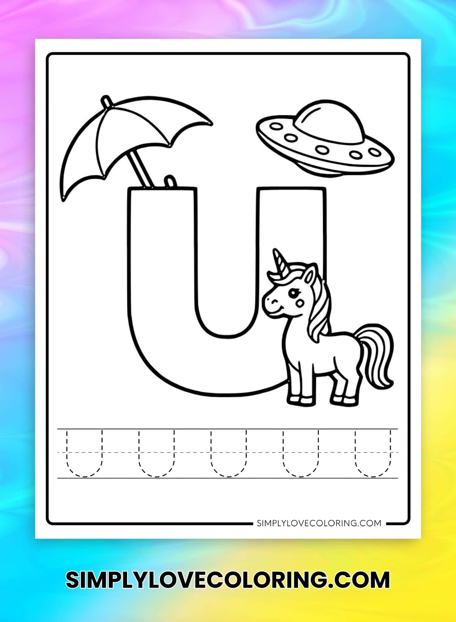 Alphabet Tracing Coloring Pages (Free PDF Printables) - Simply Love ...