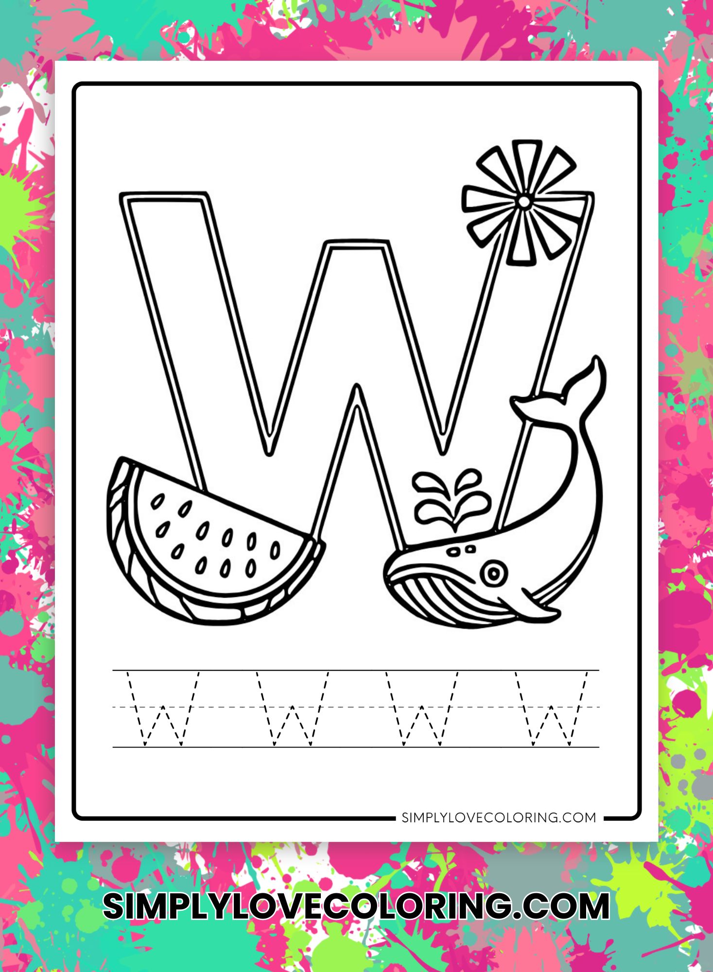 Alphabet Tracing Coloring Pages (Free PDF Printables) - Simply Love ...