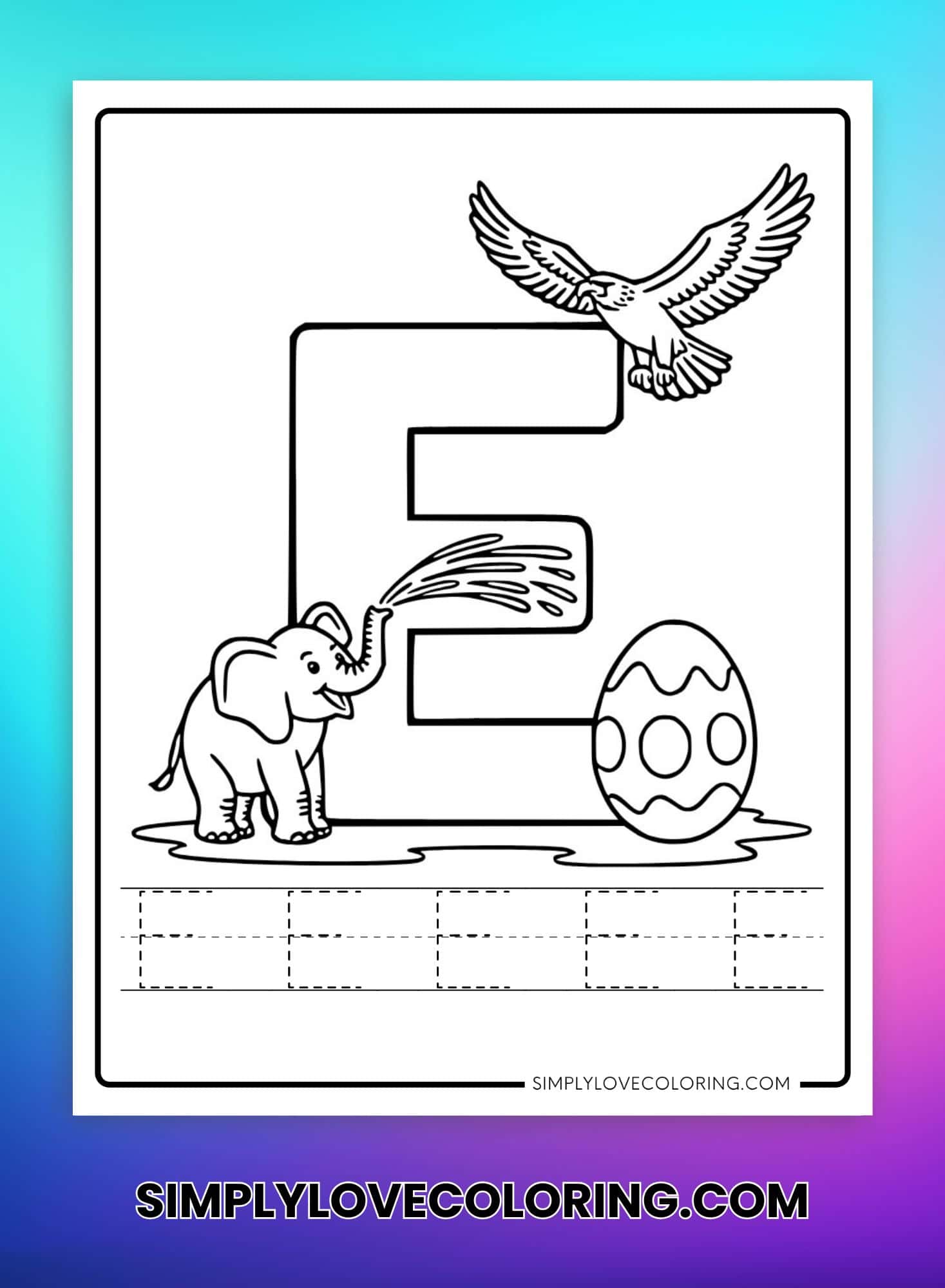 Alphabet Tracing Coloring Pages (Free PDF Printables) - Simply Love ...