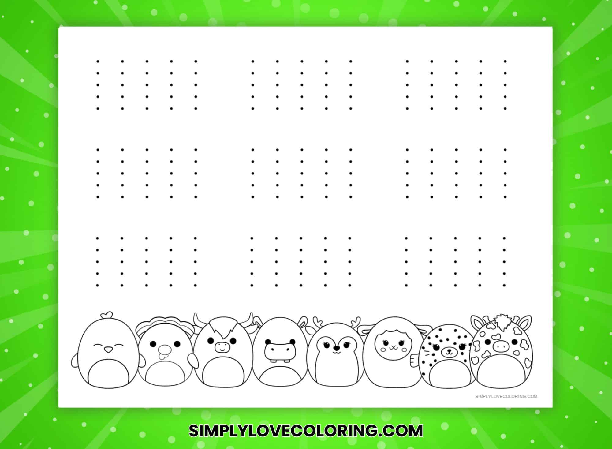 Squishmallow Activity Mats (Free PDF Printables) - Simply Love Coloring