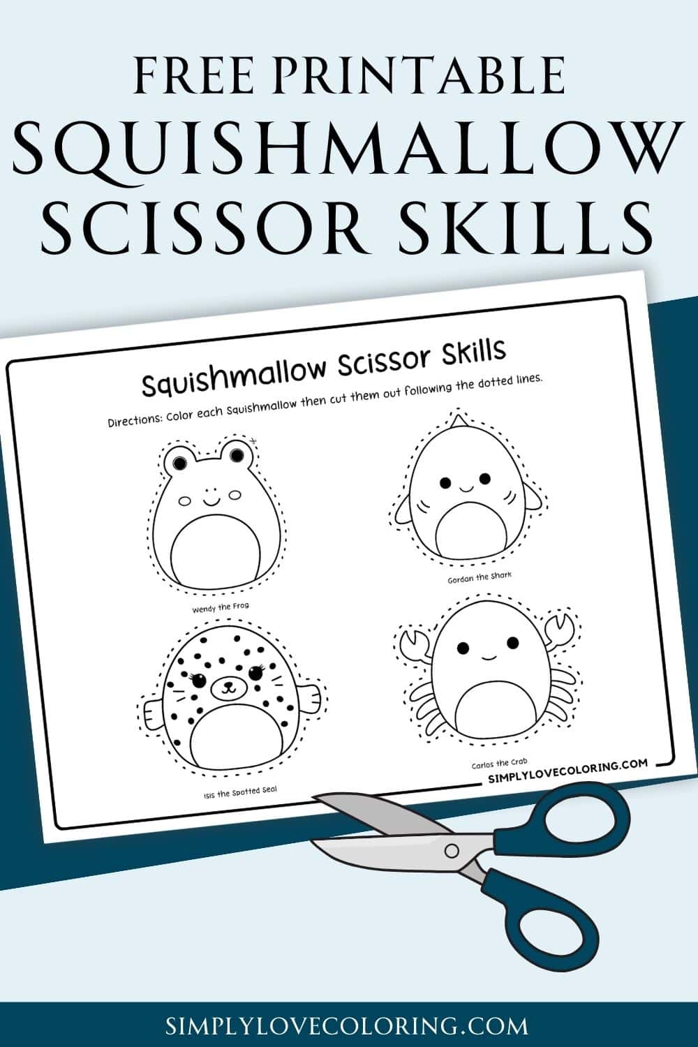 62 Fun Squishmallow Scissor Skills Activity Pages (Free PDF Printables ...