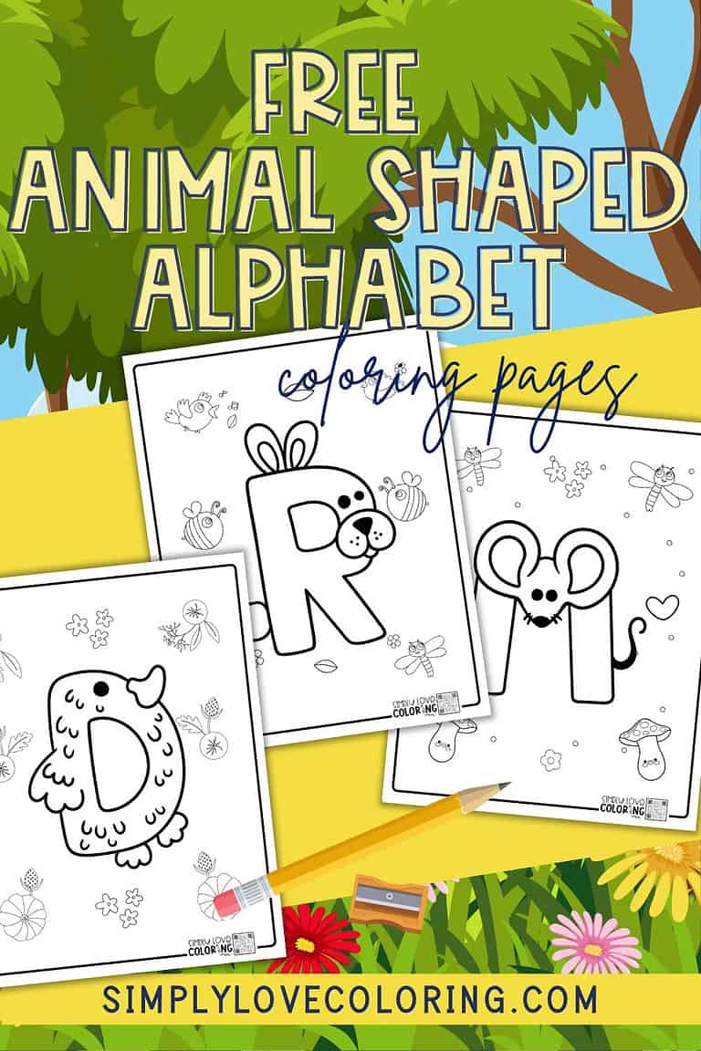 Animal Shaped Alphabet Coloring Pages (Free PDF Printables) - Simply ...