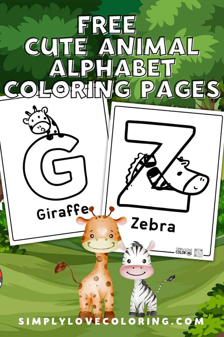 Cute Alphabet Coloring Pages (Free PDF Printables) - Simply Love Coloring