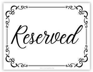 Free Printable Reserved Sign (Free PDF Download) - Simply Love Coloring