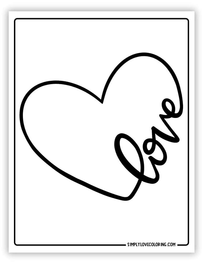 35 Heart Coloring Pages (Free PDF Printables) - Simply Love Coloring