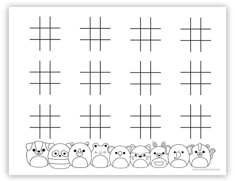 Squishmallow Activity Mats (Free PDF Printables) - Simply Love Coloring