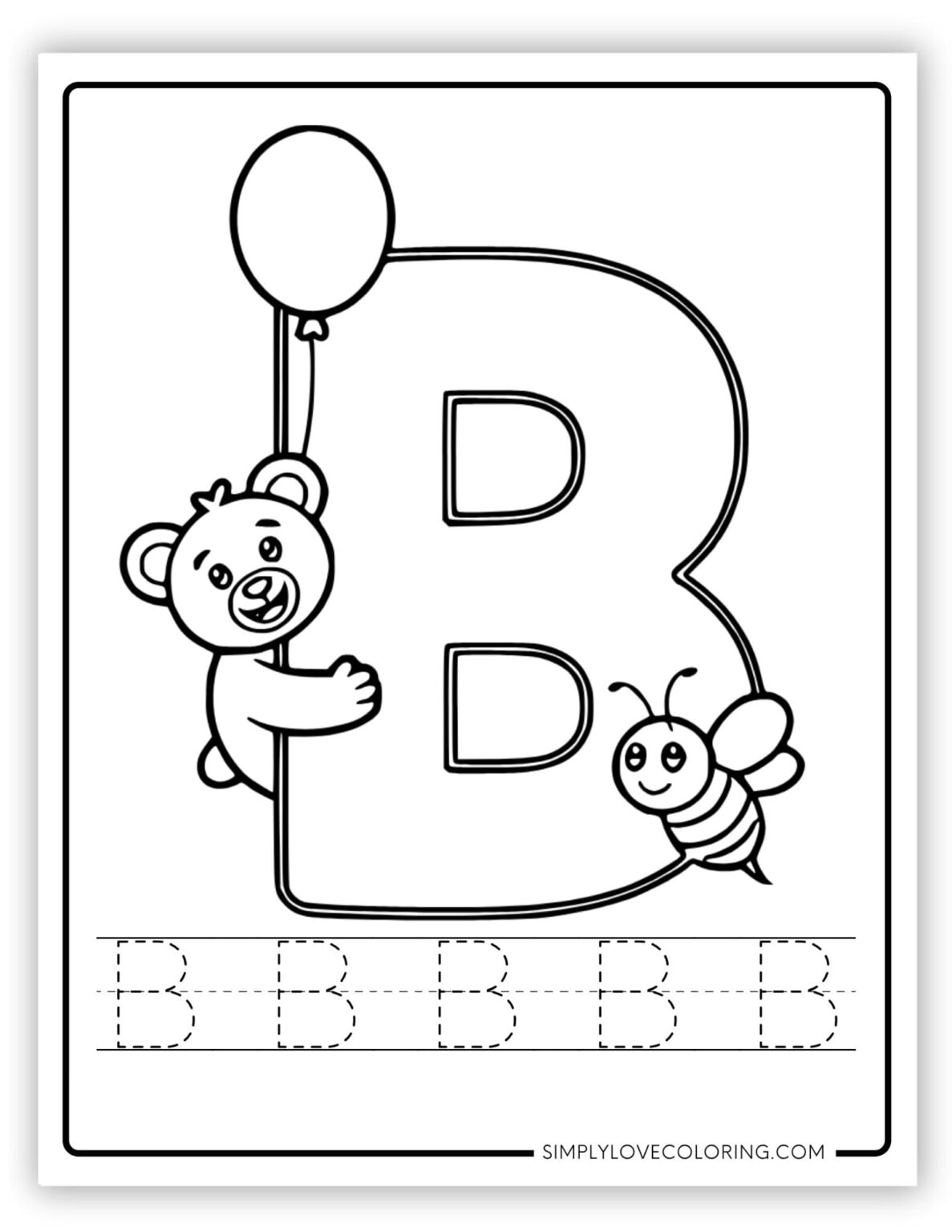 Alphabet Tracing Coloring Pages (Free PDF Printables) - Simply Love ...
