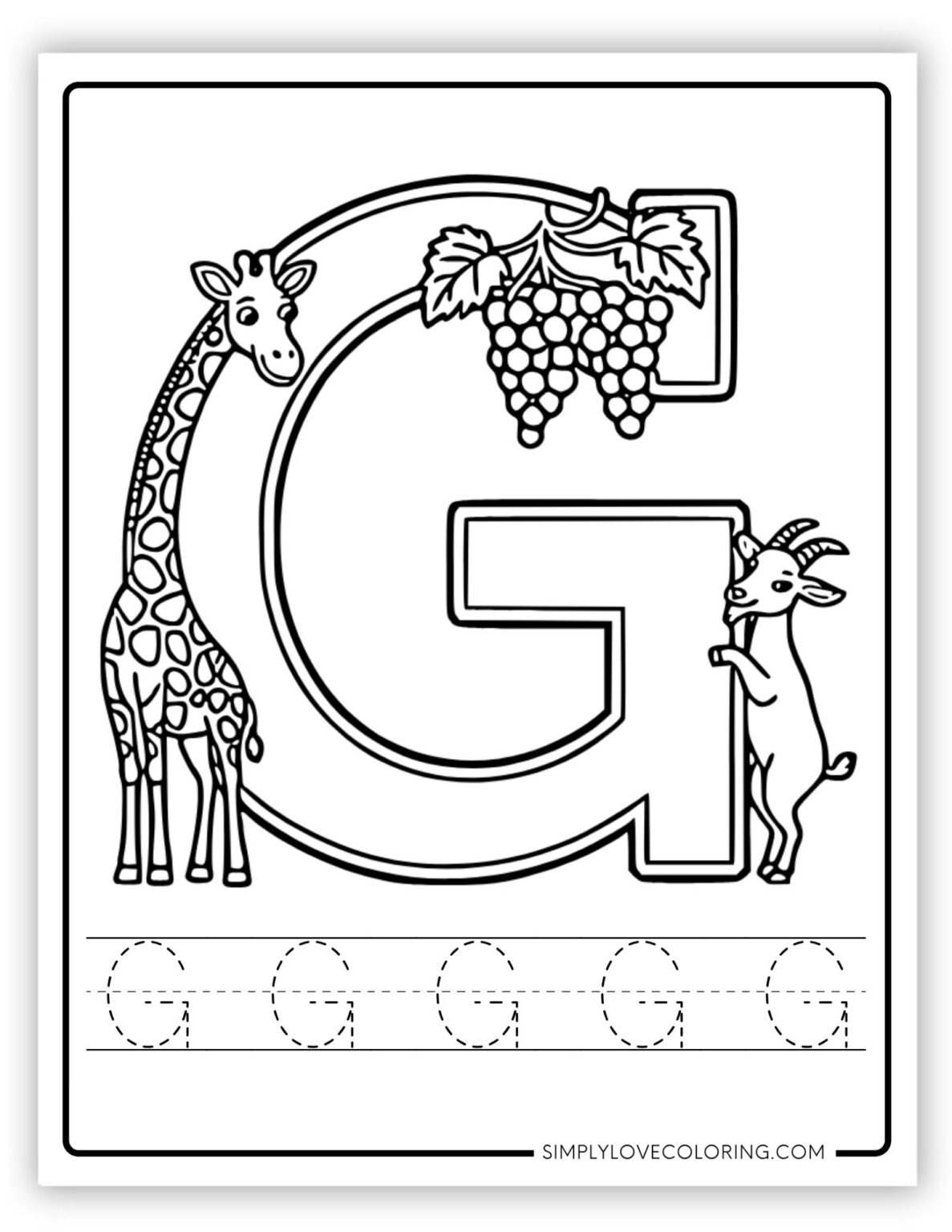 Alphabet Tracing Coloring Pages (Free PDF Printables) - Simply Love ...