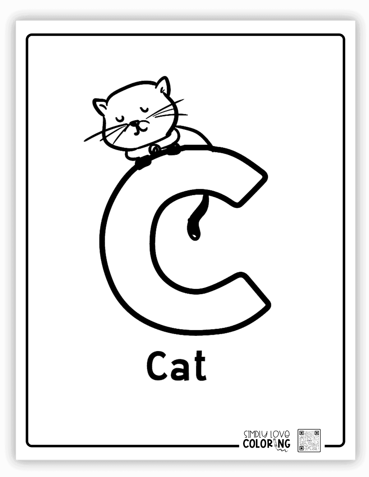 Cute Alphabet Coloring Pages (Free PDF Printables) - Simply Love Coloring