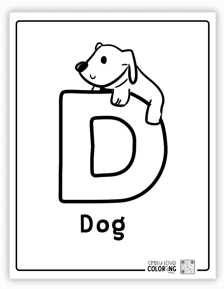 Cute Alphabet Coloring Pages (Free PDF Printables) - Simply Love Coloring