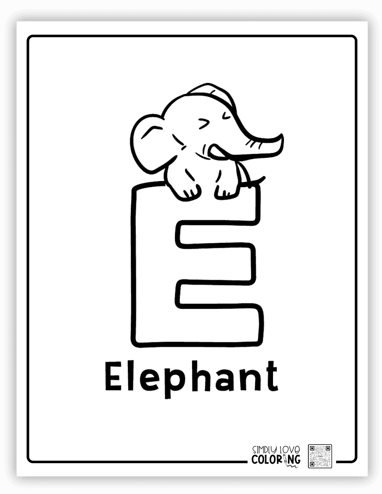 Cute Alphabet Coloring Pages (Free PDF Printables) - Simply Love Coloring