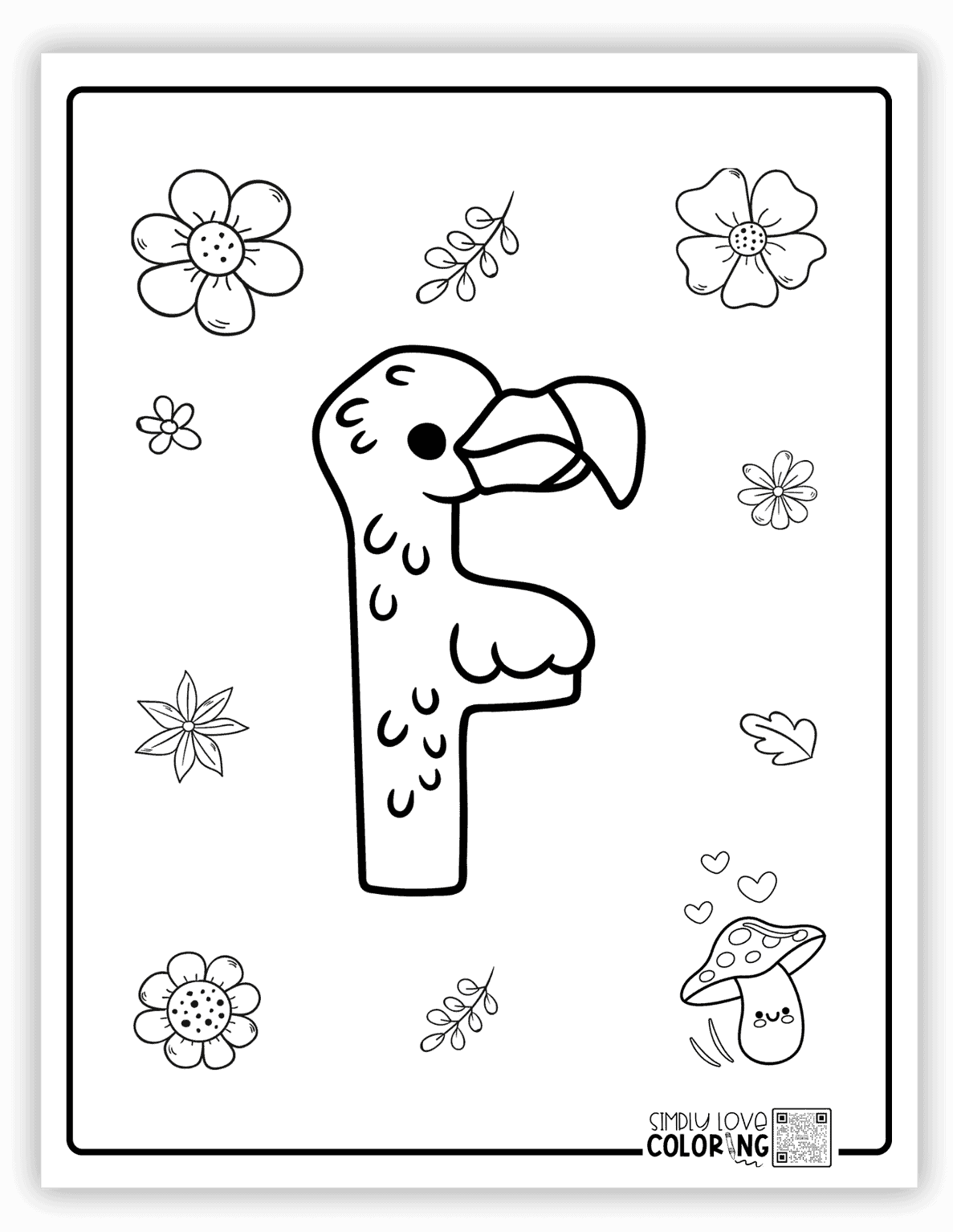 Animal Shaped Alphabet Coloring Pages (Free PDF Printables) - Simply ...