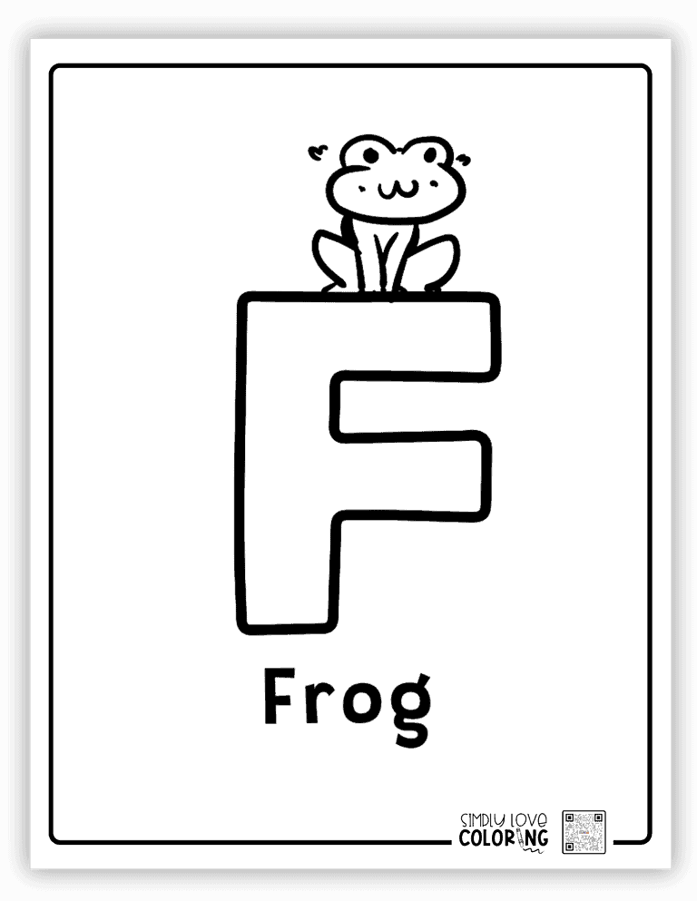 Cute Alphabet Coloring Pages (Free PDF Printables) - Simply Love Coloring