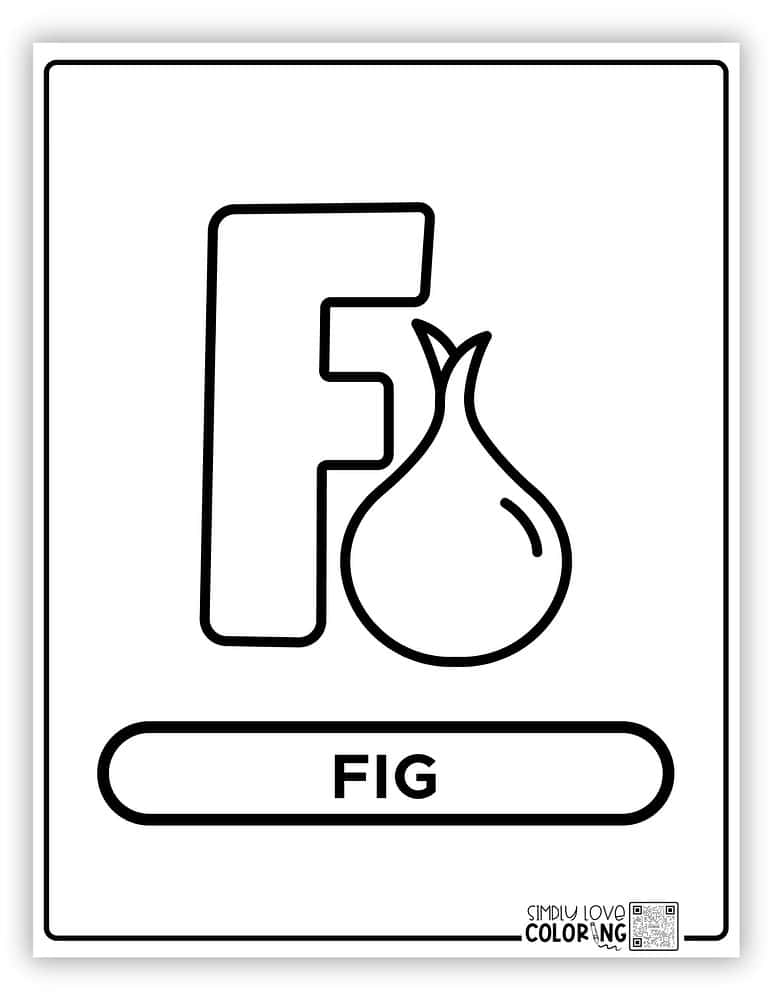 Food Alphabet Coloring Pages (Free PDF Printables) - Simply Love Coloring