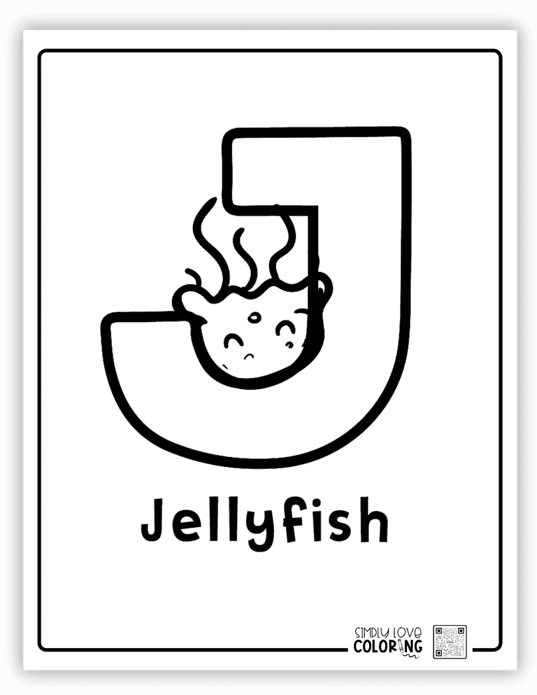 Cute Alphabet Coloring Pages (Free PDF Printables) - Simply Love Coloring