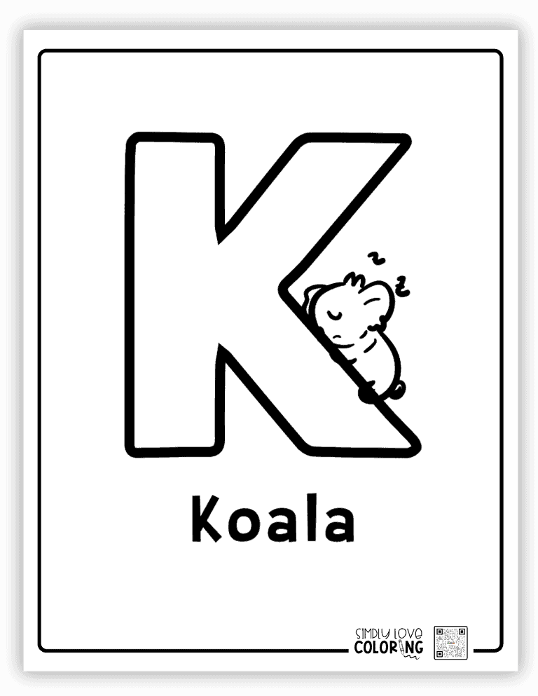 Cute Alphabet Coloring Pages (Free PDF Printables) - Simply Love Coloring