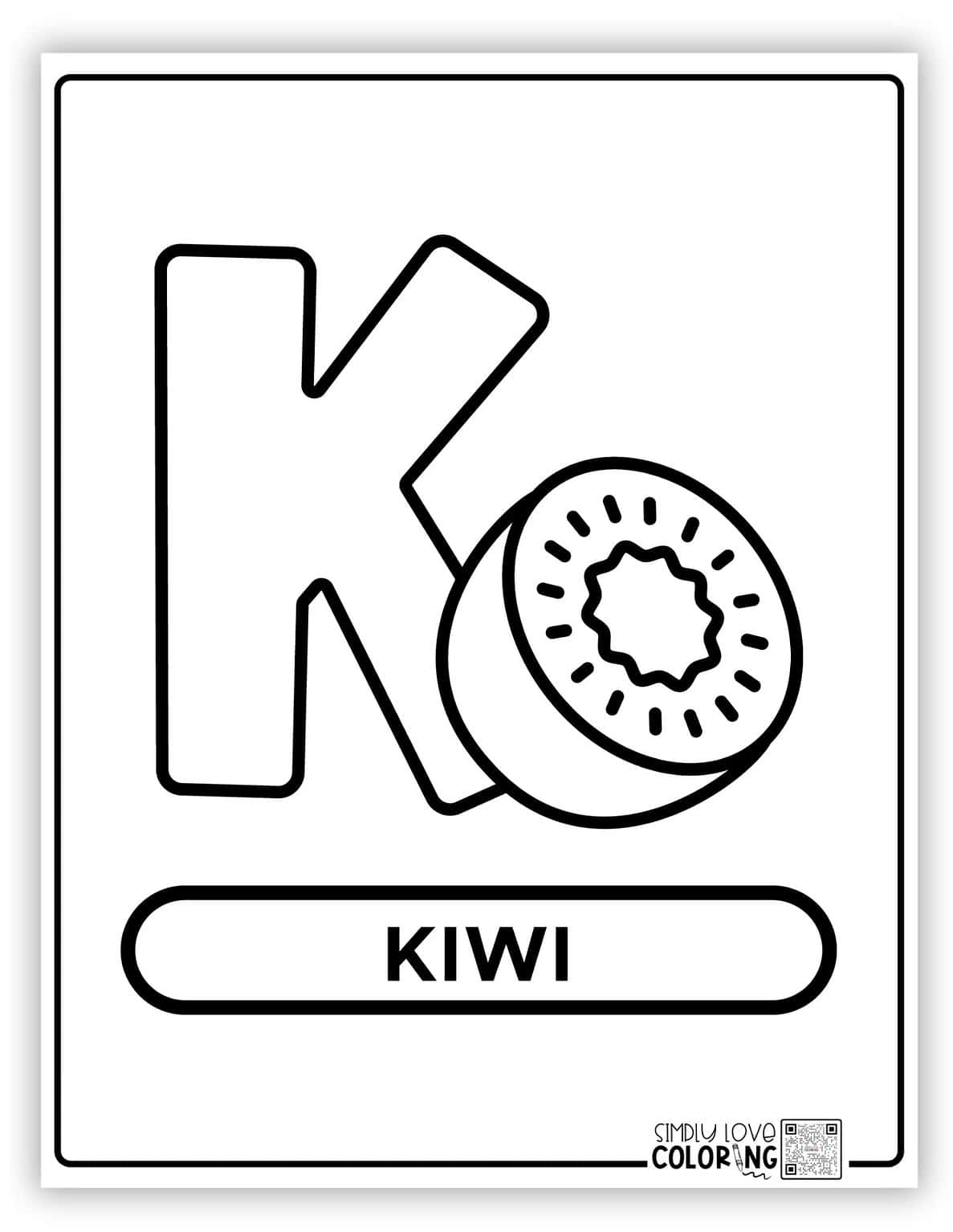 Food Alphabet Coloring Pages (Free PDF Printables) - Simply Love Coloring