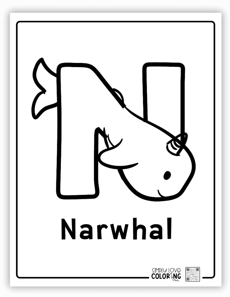 Cute Alphabet Coloring Pages (Free PDF Printables) - Simply Love Coloring