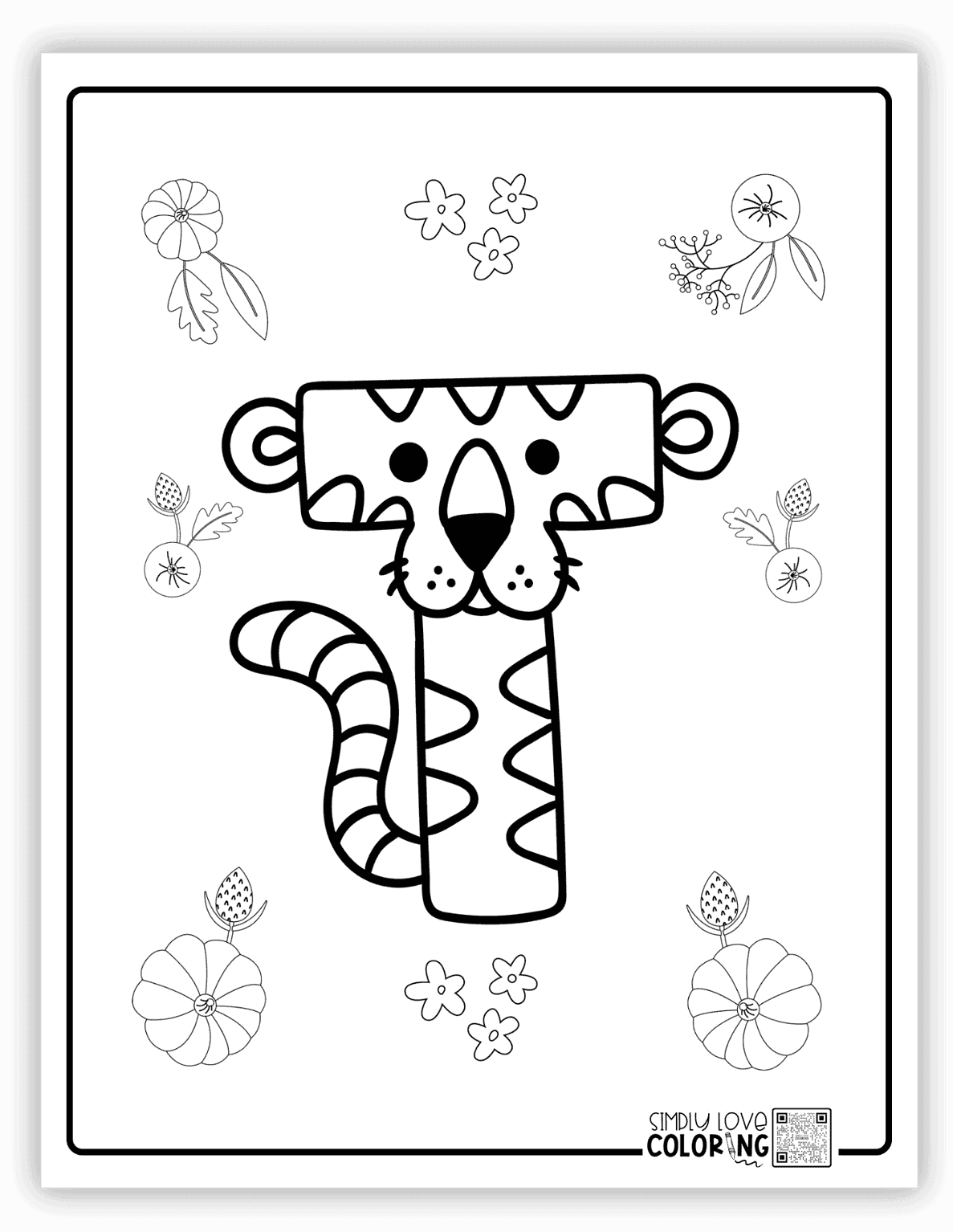 Animal Shaped Alphabet Coloring Pages (Free PDF Printables) - Simply ...