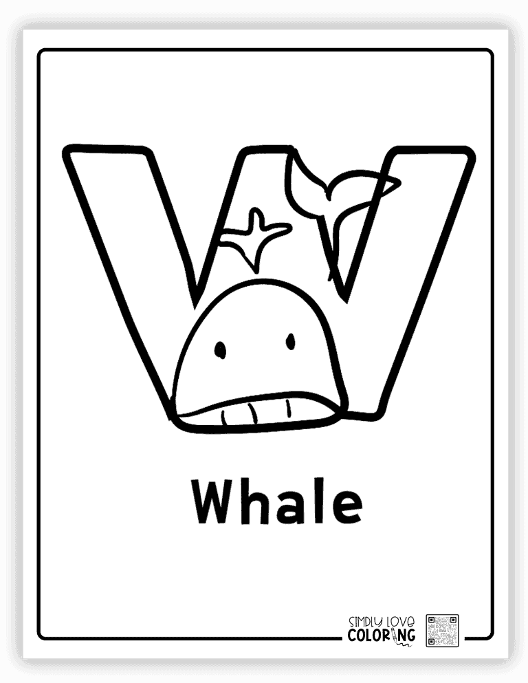 Cute Alphabet Coloring Pages (Free PDF Printables) - Simply Love Coloring