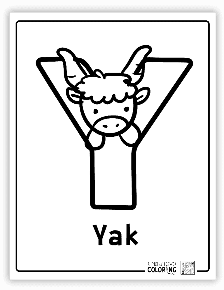 Cute Alphabet Coloring Pages (Free PDF Printables) - Simply Love Coloring