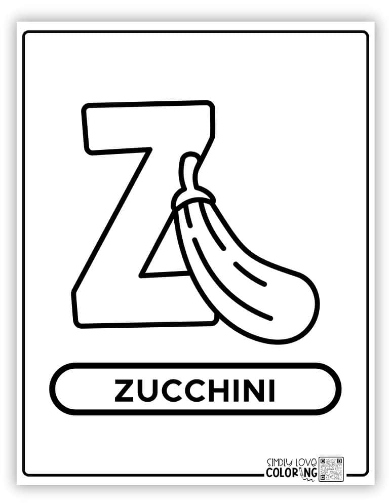 Food Alphabet Coloring Pages (Free PDF Printables) - Simply Love Coloring