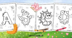 Animal Shaped Alphabet Coloring Pages (Free PDF Printables) - Simply ...