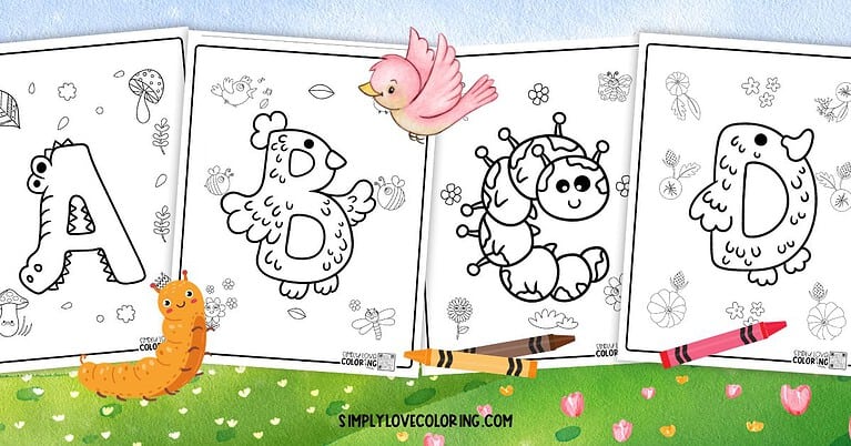 Animal Shaped Alphabet Coloring Pages (Free PDF Printables) - Simply ...