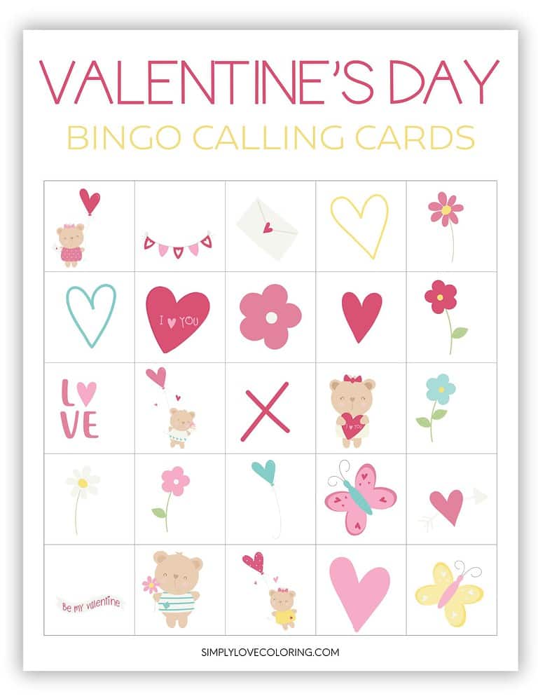 Printable Valentine Bingo Cards (Free PDF Printables) - Simply Love ...