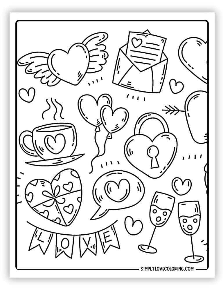 32 Valentine's Day Coloring Pages (Free PDF Printables) - Simply Love ...