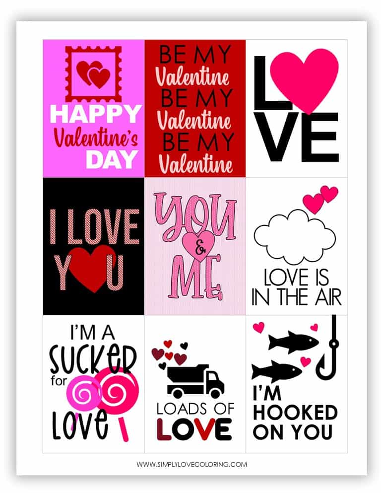 78 Valentine's Day Printable Cards (Free PDF Printables) - Simply Love ...