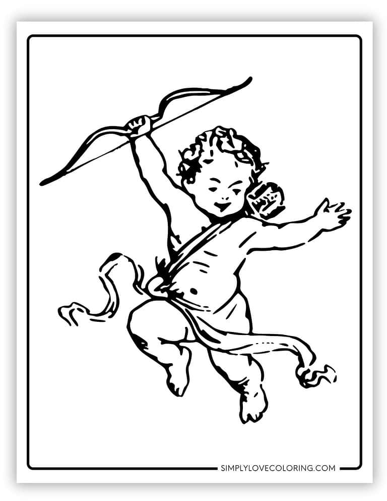 22 Cupid Coloring Pages (Free PDF Printables) - Simply Love Coloring
